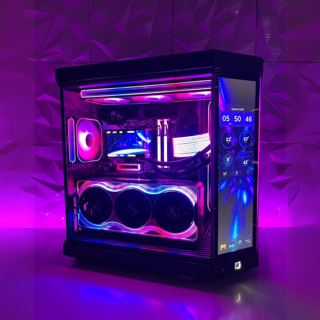 HYTE Y70 TOUCH PC - RTX 5090 - RYZEN 7800X3D - 9950X3D & INTEL ULTRA ...